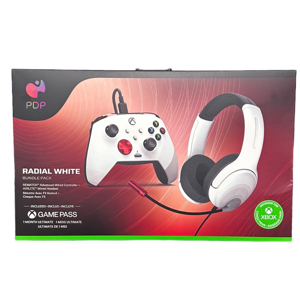Pre-owned PDP Controller & Headset Bundle Package (New, Radial White ...